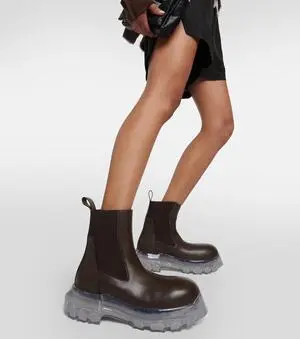 Rick Owens Leather Ankle Boots