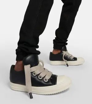 Rick Owens Jumbo Lace Leather Sneakers