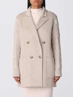 Max Mara Max Mara Dalida Jacket In Wool And Cashmere Sand