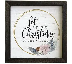 SINCERE SURROUNDINGS Let It Be Christmas. Rustic Frame Sincere Su Rroundings - One-color