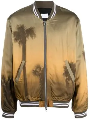 BLUE SKY INN Palm Tree-print Bomber Jacket