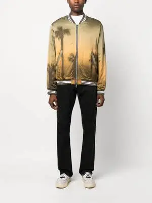 BLUE SKY INN Palm Tree-print Bomber Jacket