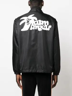 Palm Angels Logo-patch Lightweight Jacket - Black