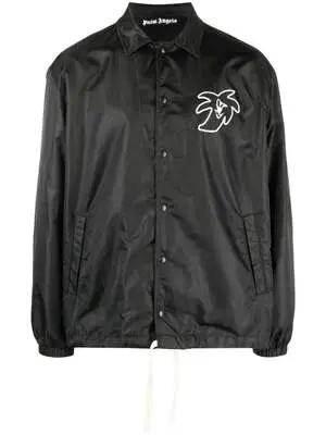 Palm Angels Logo-patch Lightweight Jacket - Black