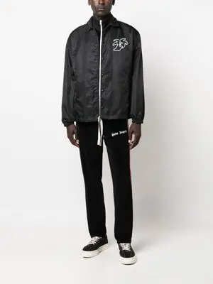 Palm Angels Logo-patch Lightweight Jacket - Black