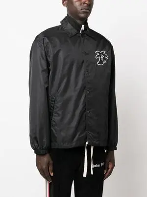Palm Angels Logo-patch Lightweight Jacket - Black