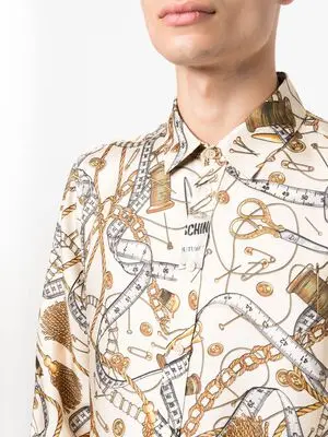 Moschino Graphic-print Silk Shirt