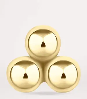 MARIA TASH Ball Trinity Threaded Stud Earring - Gold