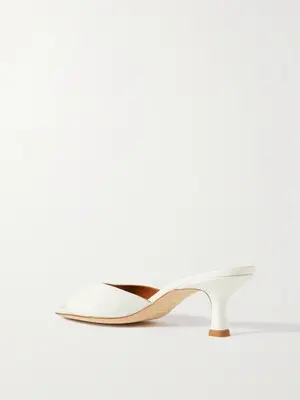 Staud Brigitte Leather Mules - White