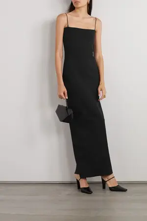 wool blend scuba midi dress Wool-Blend Scuba Midi Dress
