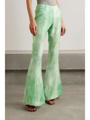 Acne Studios Flared Tie-dyed Twill Trousers