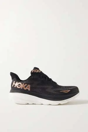 HOKA® Clifton 9 Mesh Sneakers - Black