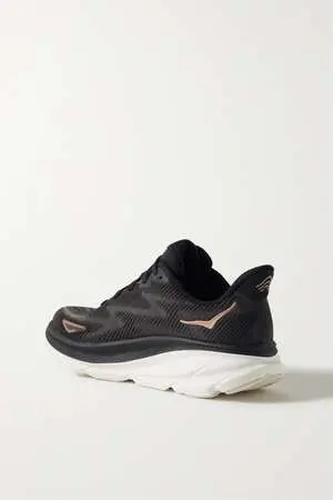 HOKA® Clifton 9 Mesh Sneakers - Black