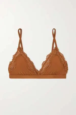 SKIMS Fits Everybody Lace Triangle Bralette Bronze