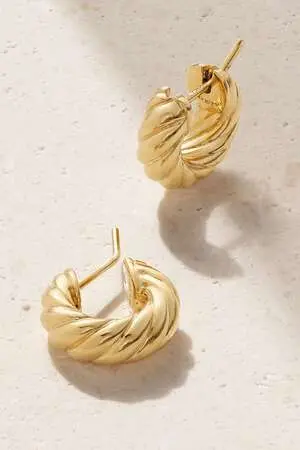 David Yurman Sculpted Cable Hoop Earrings