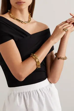 Lauren Rubinski 14-karat Link Necklace