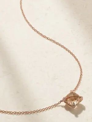 David Yurman Chatelaine Morganite And Diamond Necklace - Gold