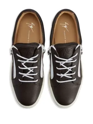 GIUSEPPE ZANOTTI Frankie Double-zip Low-top Sneakers - Brown