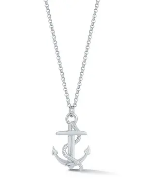 Mateo Anchor Pendant Necklace - Silver