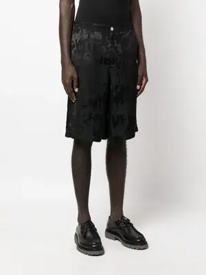 Alexander McQueen Graffiti Logo Jacquard Shorts