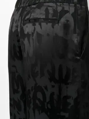 Alexander McQueen Graffiti Logo Jacquard Shorts
