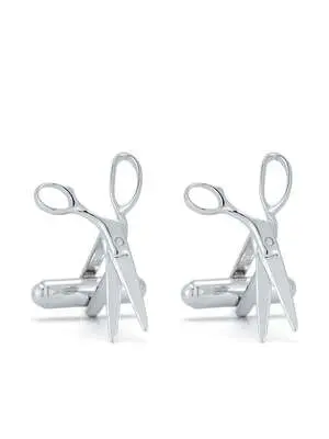 Mateo Scissor Shape Cufflinks - Silver