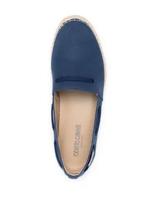 Roberto Cavalli Almond-toe Flat Espadrilles - Blue