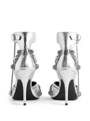 Balenciaga Cagole 110mm Sandals - Silver
