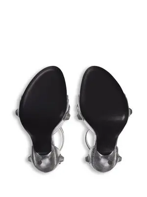 Balenciaga Cagole 110mm Sandals - Silver