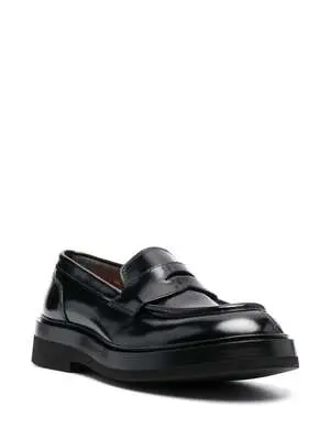 Santoni Patent-finish Leather Loafers