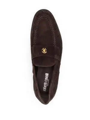 Roberto Cavalli Logo-plaque Loafers - Brown