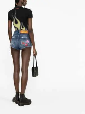 Dsquared2 Logo-patch Denim Shorts