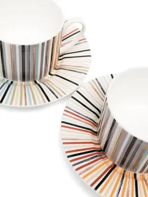 Missoni Jenkins Set Of 6 Teacups & Saucers - White