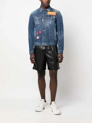Dsquared2 Logo-patch Long-sleeve Denim Jacket