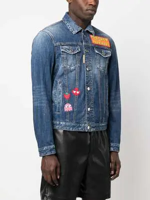 Dsquared2 Logo-patch Long-sleeve Denim Jacket