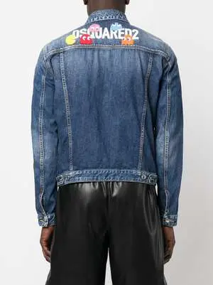Dsquared2 Logo-patch Long-sleeve Denim Jacket