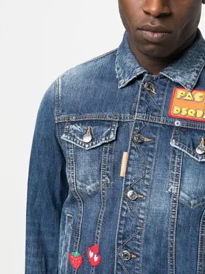 Dsquared2 Logo-patch Long-sleeve Denim Jacket