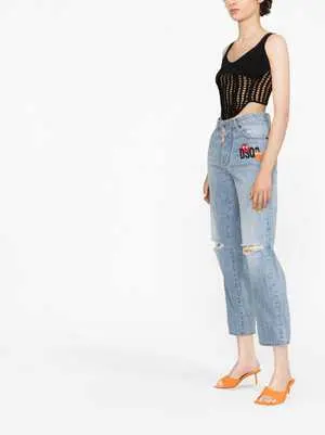 Dsquared2 Distressed Cropped Jeans