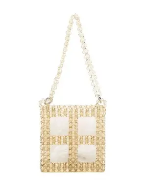 0711 TBILISI Tekla Beaded Bucket Bag - Yellow