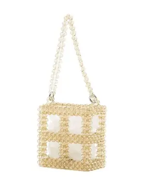 0711 TBILISI Tekla Beaded Bucket Bag - Yellow