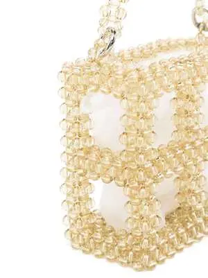 0711 TBILISI Tekla Beaded Bucket Bag - Yellow