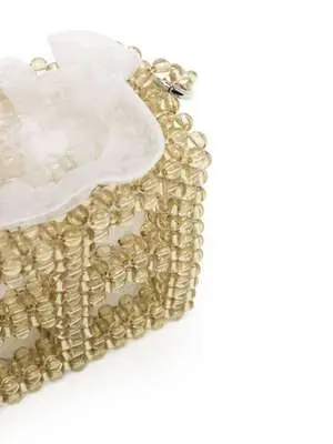 0711 TBILISI Tekla Beaded Bucket Bag - Yellow