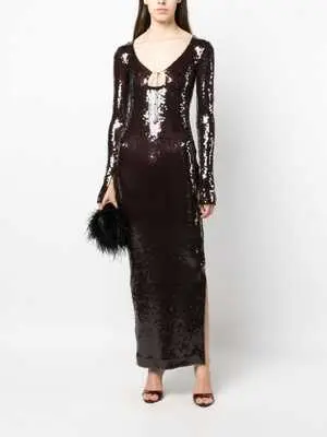 16Arlington Solaria Sequin-embellished Maxi Dress