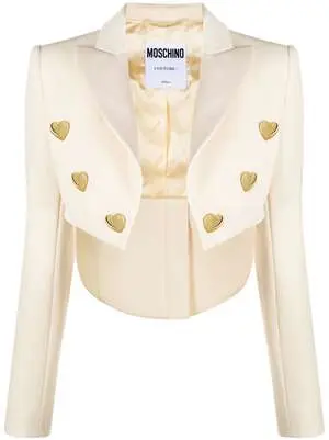 Moschino Heart-embellished Cropped Jacket