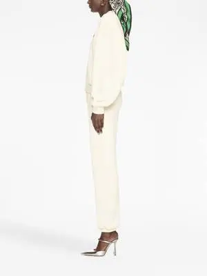 Off-White Print Cotton Track Pants - White