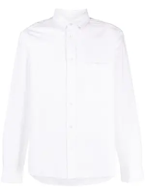 Isabel Marant Logo-embroidered Button-down Shirt - White