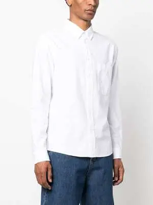 Isabel Marant Logo-embroidered Button-down Shirt - White