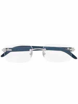 CARTIER Rimless Square-frame Glasses - Blue