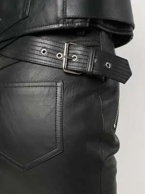 Moschino High-waisted Leather Pencil Skirt