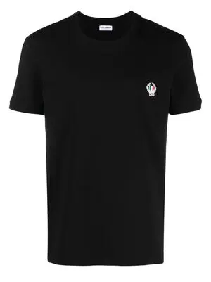 Dolce & Gabbana Logo-embroidered T-shirt - Black
